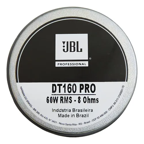 Driver Jbl Dt160 Pro Selenium 60w Rms 8 Ohms Original | MercadoLivre