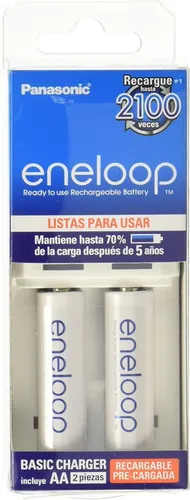 Panasonic Eneloop Cargador Pilas Aa Recargables 2aa 2000mah Envío Gratis
