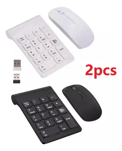 2 Teclas Inalámbricas Con Teclado Numérico Y Ratón De 18 Tec Meses