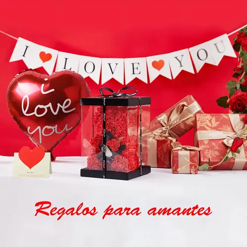 Ramo Flores Eternas Oso De Rosas Regalos Para Mujer E | Meses sin interés