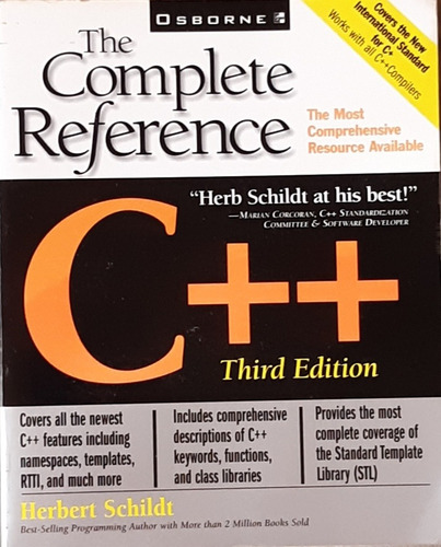 Livro: C++ - Complete Reference, Herbert Schildt -conservado | MercadoLivre Livro: C++ - Complete Reference, Herbert Schildt -conservado | MercadoLivre