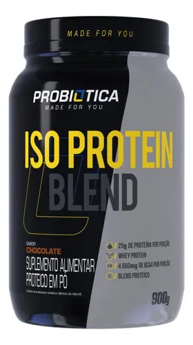 Whey Iso Protein Blend Probiótica Sabor Chocolate