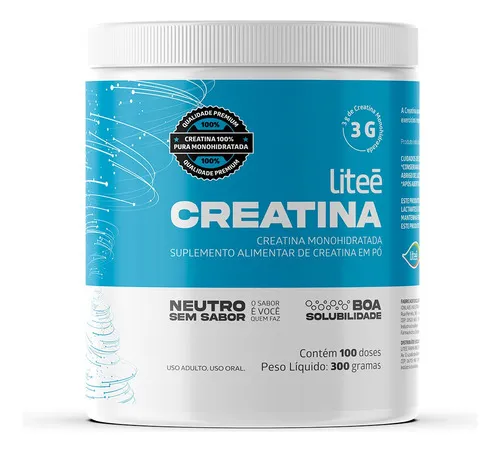 Creatina Monohidratada Micronizada 100 Pura Litee Farma Frete Grátis