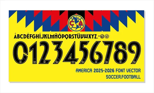 Tipografía America Font Vector 2025/26 Archivo Ai, Eps, Otf. | Meses ...