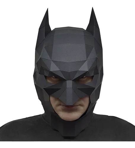 Máscara Batman Plantilla Para Armar Papercraft Formato Pdf