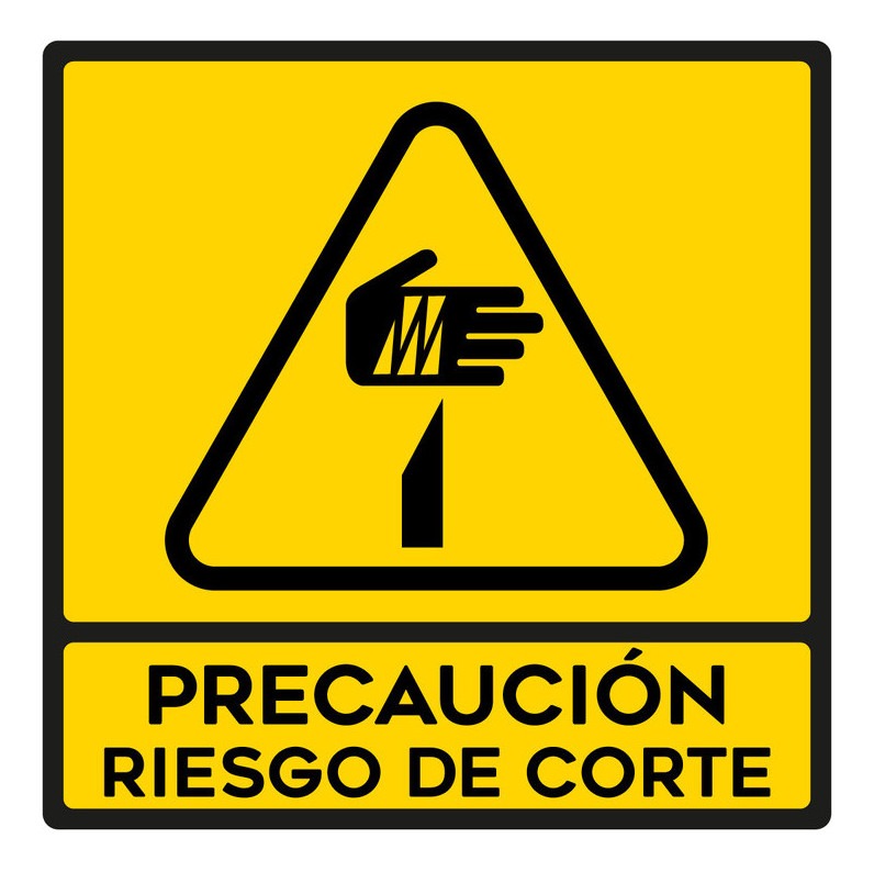 Señalamiento Precaucion Riesgo De Corte 20x20 Meses Sin Intereses