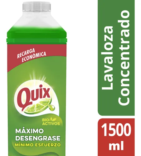 Quix Lavaloza Limón Con Bio Activos Concentrado 1.5l | Cuotas sin interés
