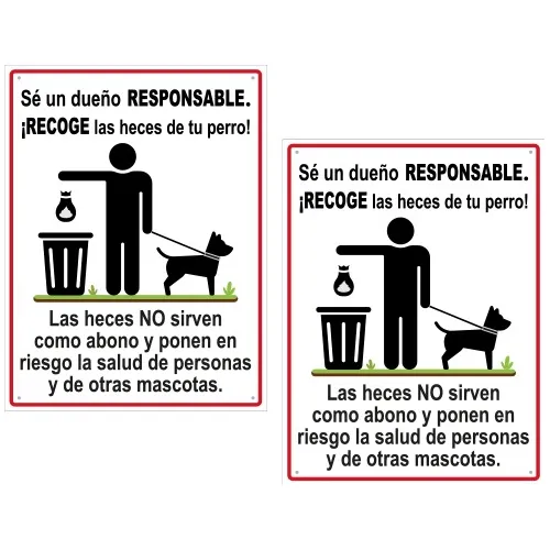 2 Letreros Recoge Las Heces De Tu Perro Dueño Responsable En Venta En San Nicolás De Los Garza