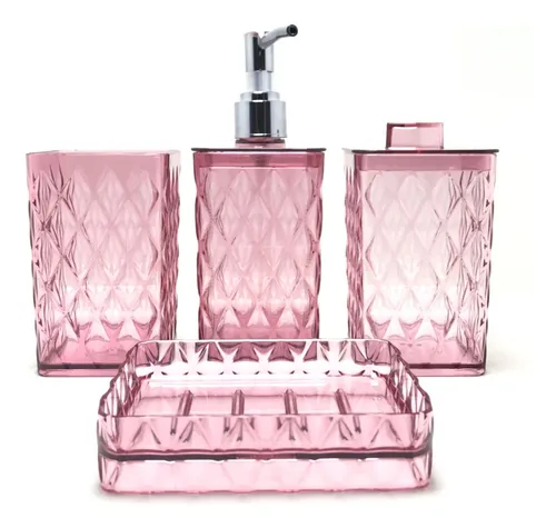 Jogo Luxo Utensilios De Lavabo 4 Unidades Plasutil Banheiro | MercadoLivre Jogo Luxo Utensilios De Lavabo 4 Unidades Plasutil Banheiro | MercadoLivre