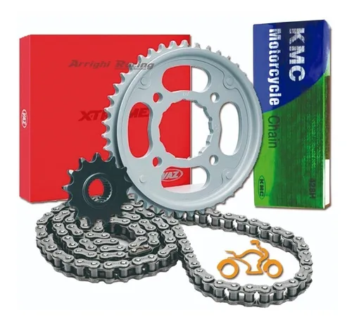 Kit Relação Fan 125 2014 A 2018 Transmissão Cargo Vaz Kmc | Frete grátis
