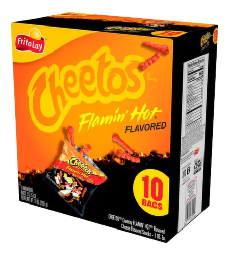 Cheetos Flaminhot Crunchy Papitas Americanas Caja Con 10 Meses Sin