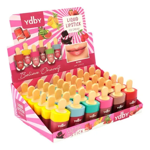 36 Piezas Tintas Para Labios Forma De Paleta Caja Mayoreo Envío Gratis