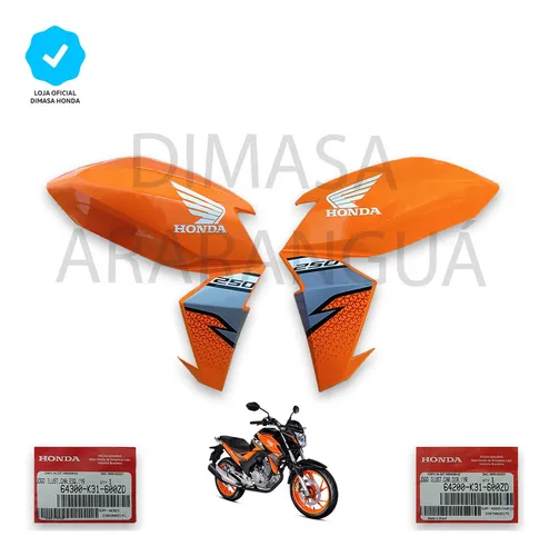 Par Asa Aba Do Tanque Cb 250f Twister 2019 Laranja Original