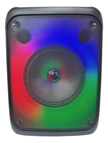 Alto Falante Bluetooth Portátil Aek Rgb 20w Fm Usb Sd 8 Ax Cor Preta