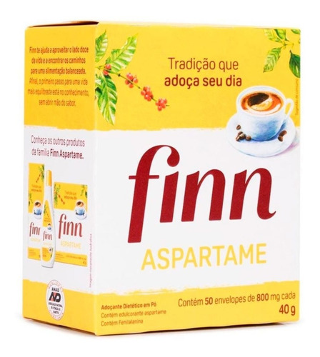 600 Adoçante Em Po Aspartame Finn Sachê Diet 12 Cx Atacado Frete Grátis