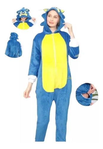 Pijama Mameluco Tipo Sonic Azul/sonic Negro Shadow Adulto | Meses sin ...