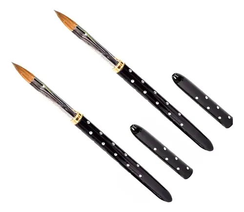 Pack De 2 Pinceles Kolinsky Black Rock #8 Uñas. Mc Nails | MercadoLibre