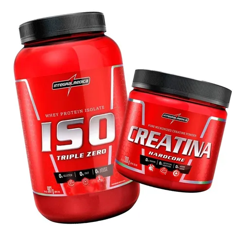 Whey Iso Triplo Zero 907g + Creatina 300g - Integralmédica | Frete grátis Whey Iso Triplo Zero 907g + Creatina 300g - Integralmédica | Frete grátis
