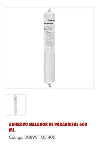 Adhesivo Sellador De Parabrisas Salchicha 600ml Negro Wurth Adhesivo Sellador De Parabrisas Salchicha 600ml Negro Wurth