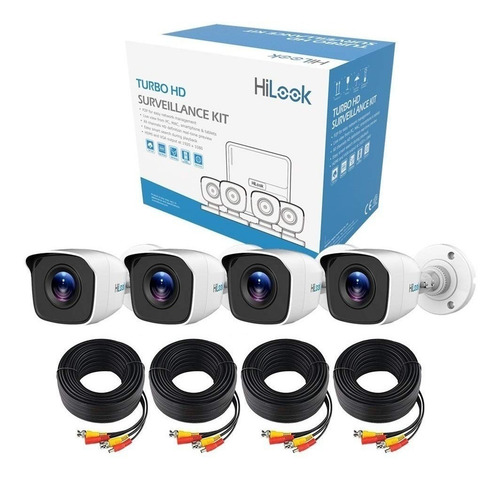 Hilook Kit Turbohd 1080 Dvr 4 Cámaras Bala Metalicas Envío Gratis