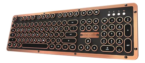 Keyboard Azio Retro Classic Bluetooth 5.0 Artisan Leather Keyboard Azio Retro Classic Bluetooth 5.0 Artisan Leather