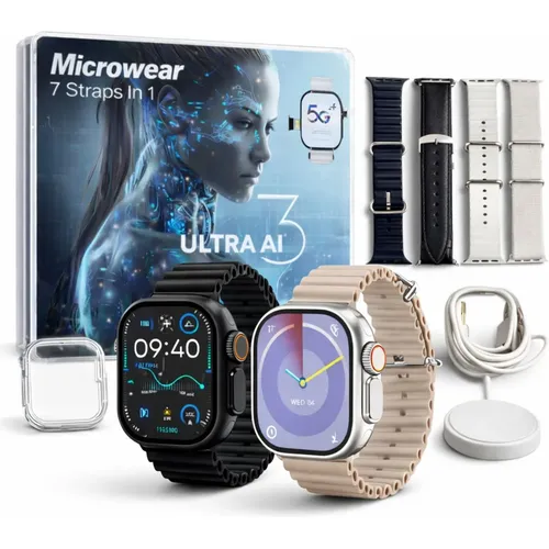 Smartwatch 5g Ultra Ai3 16gb Serie 10 Chip 4pulseira Câmera Caixa ...