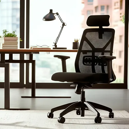 Silla de escritorio Rolic Cool gamer ergonómica Gris/Negra con tapizado ...