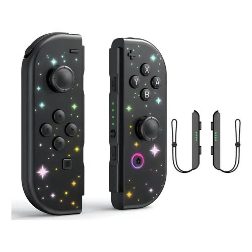Joystick inalámbrico Nintendo Switch Joy-Con (L)/(R) LED RGB azul ...