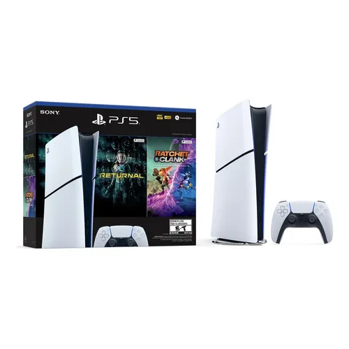 Consola Ps5 Slim Disco + Astro Bot + Gt7 + Gta V + Mk Ultima Blanco ...