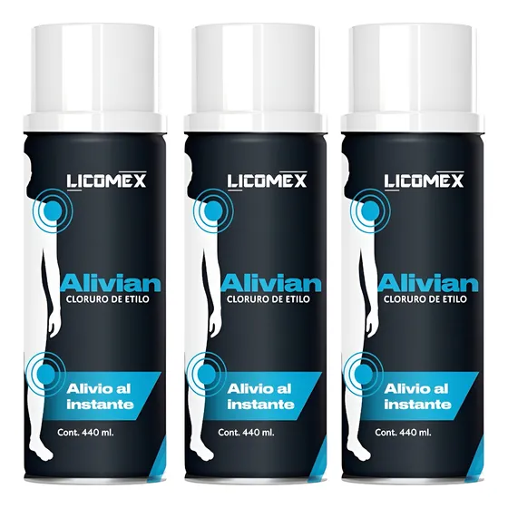 3 Pz Alivian Cloruro De Etilo Spray 440 Ml Premium | MercadoLibre 📦