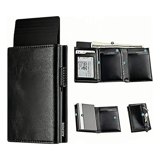 Carteras Para Hombre Billetera Con Tarjetero Rfid Y Monedero | MercadoLibre