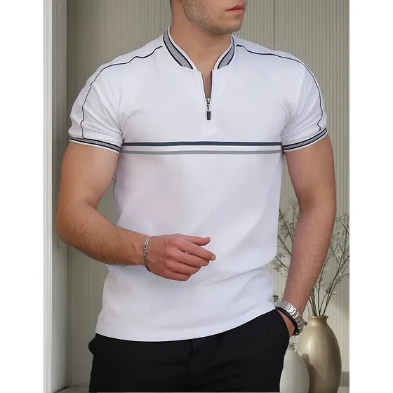 Polo Casual Manga Corta De Calidad A La Moda | MercadoLibre