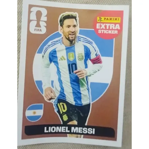 Lámina Extra Sticker Panini Messi Dorada Mundial 2026 | Cuotas sin interés