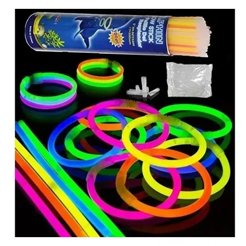 100 Pulseras Flúor Neón Tik Tok Brillan En Oscuridad | Cuotas sin interés