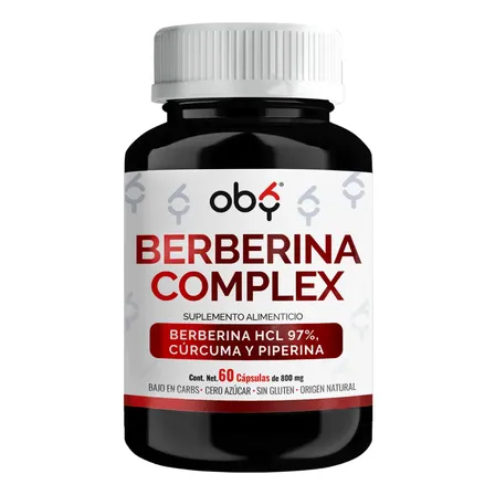 Berberina Hcl 97% 1000mg Potenciada Con Piperina Y Curcuma | Glucontrol ...