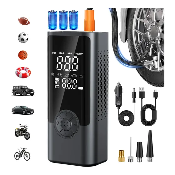 Bomba De Aire Portátil Inflador Para Bicicleta Llantas Balón | MercadoLibre