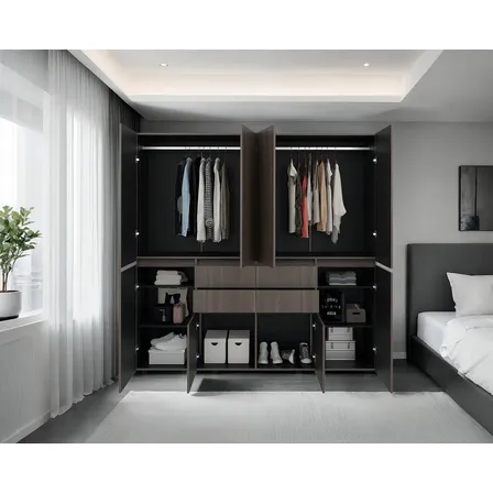 Closet Siruela 200 X 200 X 48 Rta Color Milan Wengue