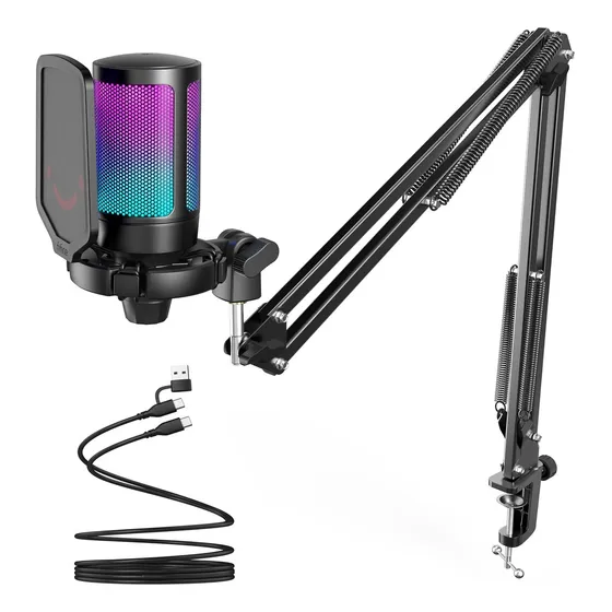 Microfono Con Brazo Y Led | MercadoLibre 📦