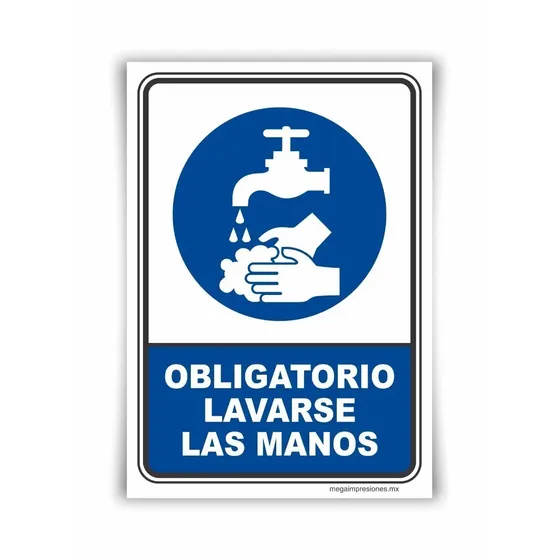 Lavarse Las Manos Letrero | MercadoLibre 📦