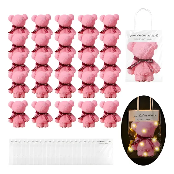 15pzs Toallas De Osos Suave Con Luz Led Regalos Bautizo Boda | MercadoLibre