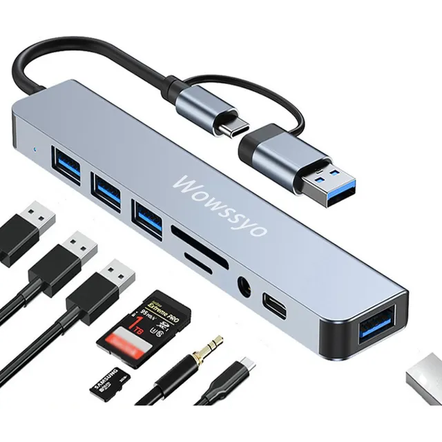 Adaptador Hub Usb C Multipuerto Usb Tipo C Docking Station] | MercadoLibre 📦