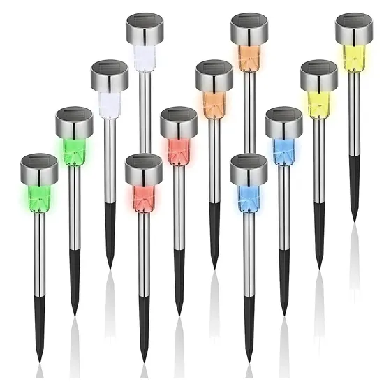 10 Serie Luces Solares Exterior Jardín Solar Césped Lámpara | MercadoLibre