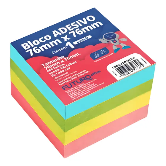 Bloco De Notas Auto Adesiva | Mercado Livre