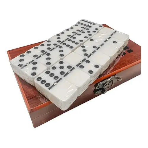 Juego De Dominó Grande Con Caja De Madera Diseño Deluxe #2 | Cuotas sin ...