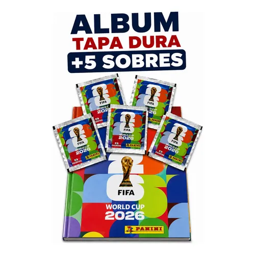 Panini | Álbum Tapa Dura Mundial 2026 + Paquetón 104 Sobres | Cuotas ...