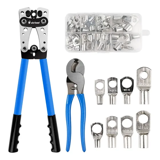Pinzas Crimpadoras Ponchadoras Terminales 6 50mm2 Y Cortador | MercadoLibre