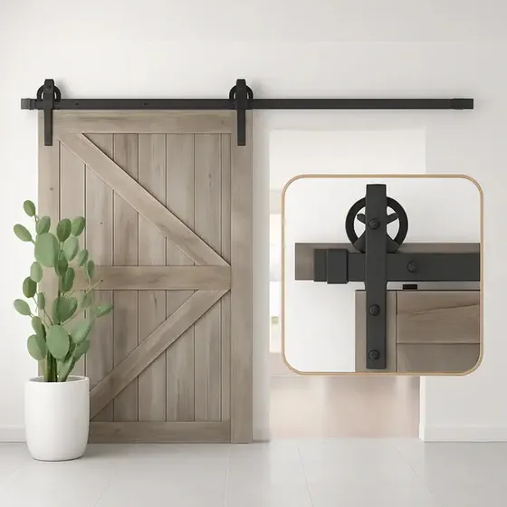Sistema Corredizo Aereo Para Puertas De Madera 18mm | Mercado Libre