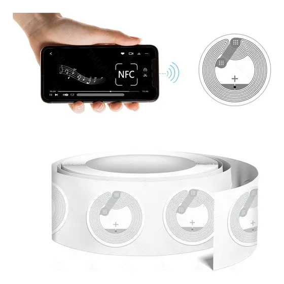 100pzs Sticker Tag Ntag213 Rfid 13.56 Mhz Nfc Iso 14443a Cel ...