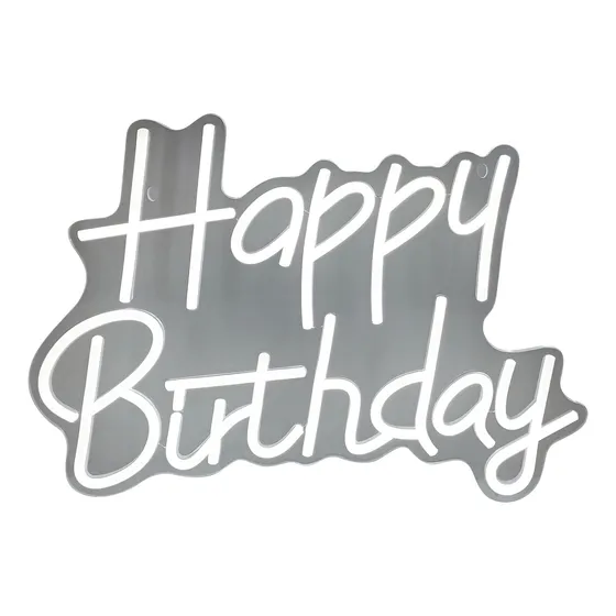 Letrero Led Neón Happy Birthday Para Fiesta De Cumpleaños | MercadoLibre 📦
