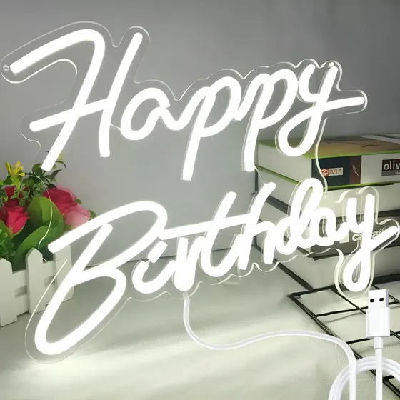 Letrero Led Feliz Cumpleanos | Mercado Libre